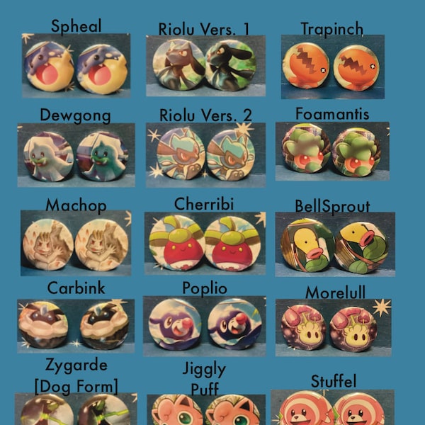 Character Buttons - Etsy