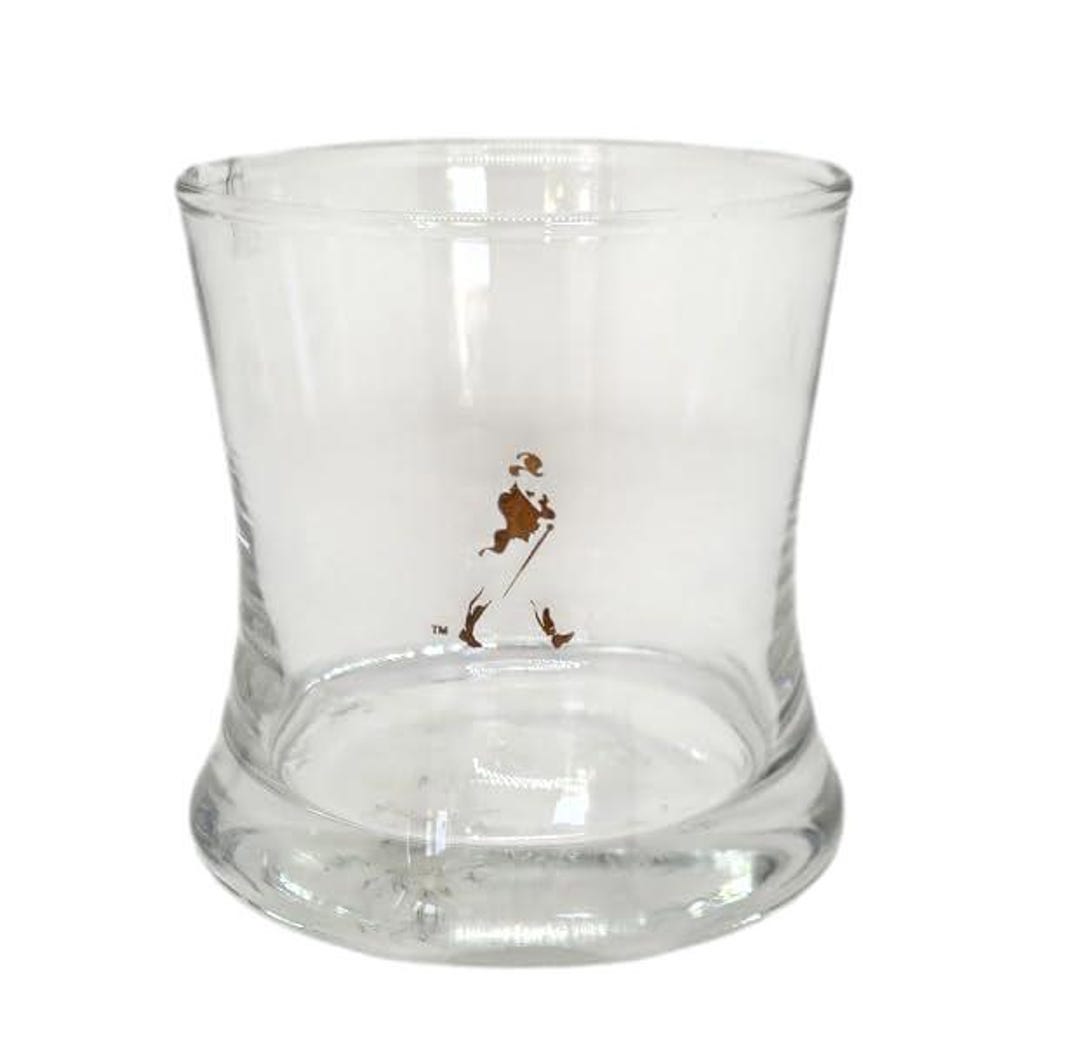 JOHNNIE WALKER Signature Old Fashioned Glass With Gold Walking Man Logo ...