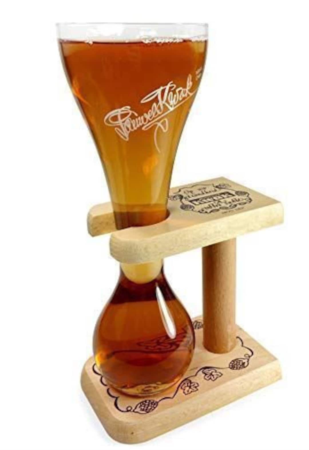 Pauwel Kwak Belgian Beer Glass With Wooden Stand 0.3L - Etsy