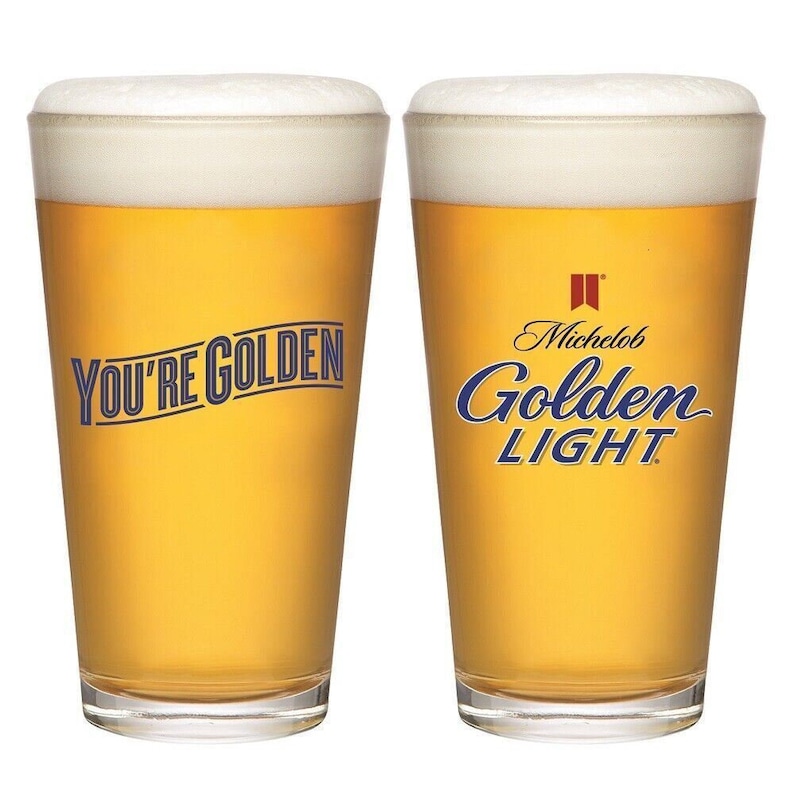 Michelob Golden Light Pint Glass Set - New - Set of 2 - Etsy