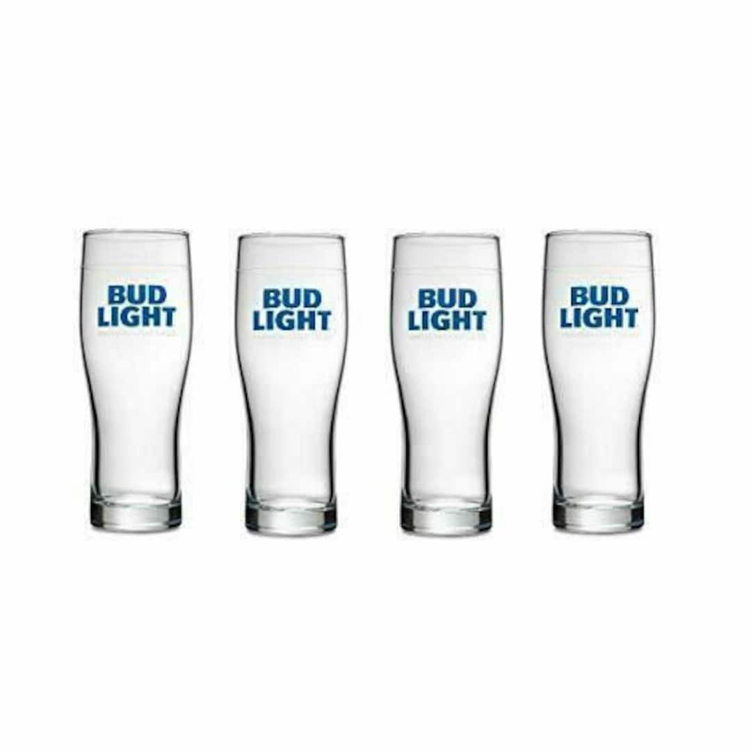 Bud Light Signature Pint Glass - Set of 4 - Etsy