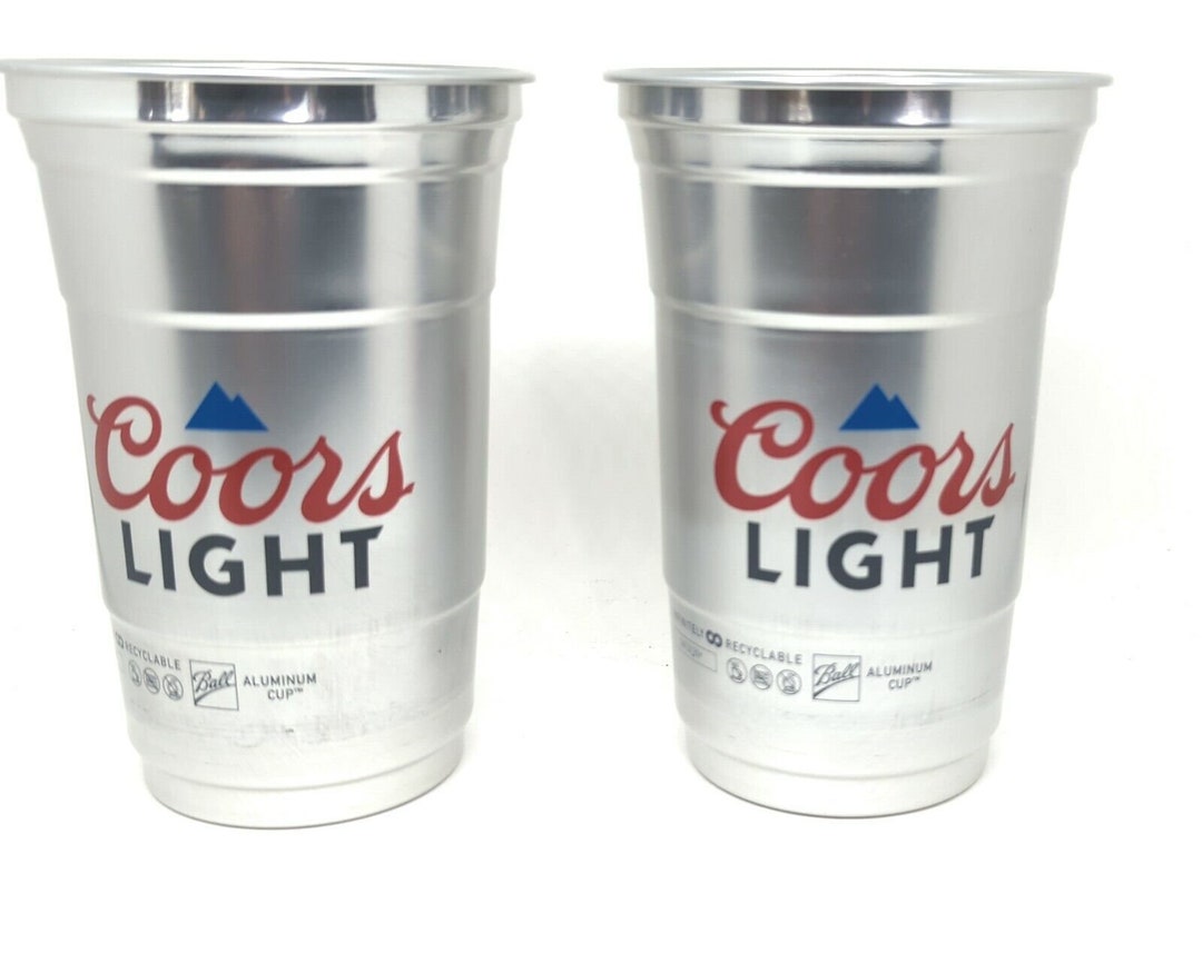 Coors Light Aluminum Cup Set - Set of 2 - 22 Ounces - Etsy
