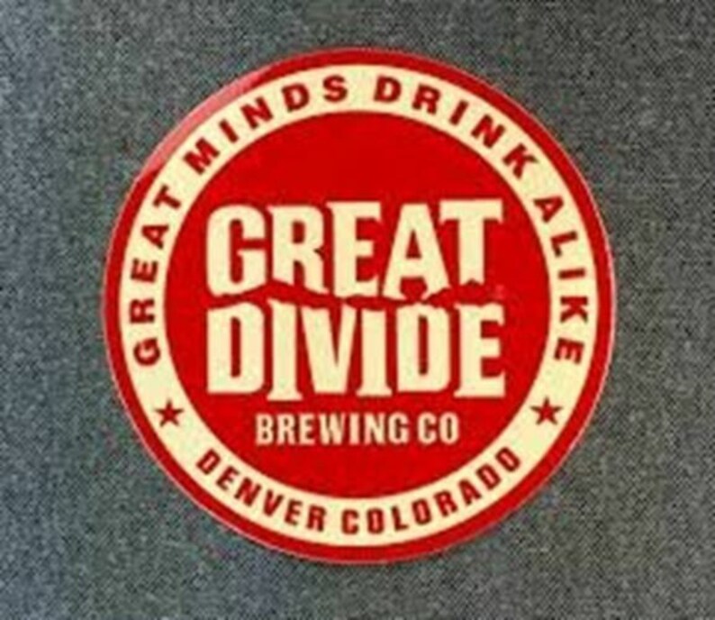 Great Divide Brewery Red Logo Decal "great Minds Drink Alike" - Etsy