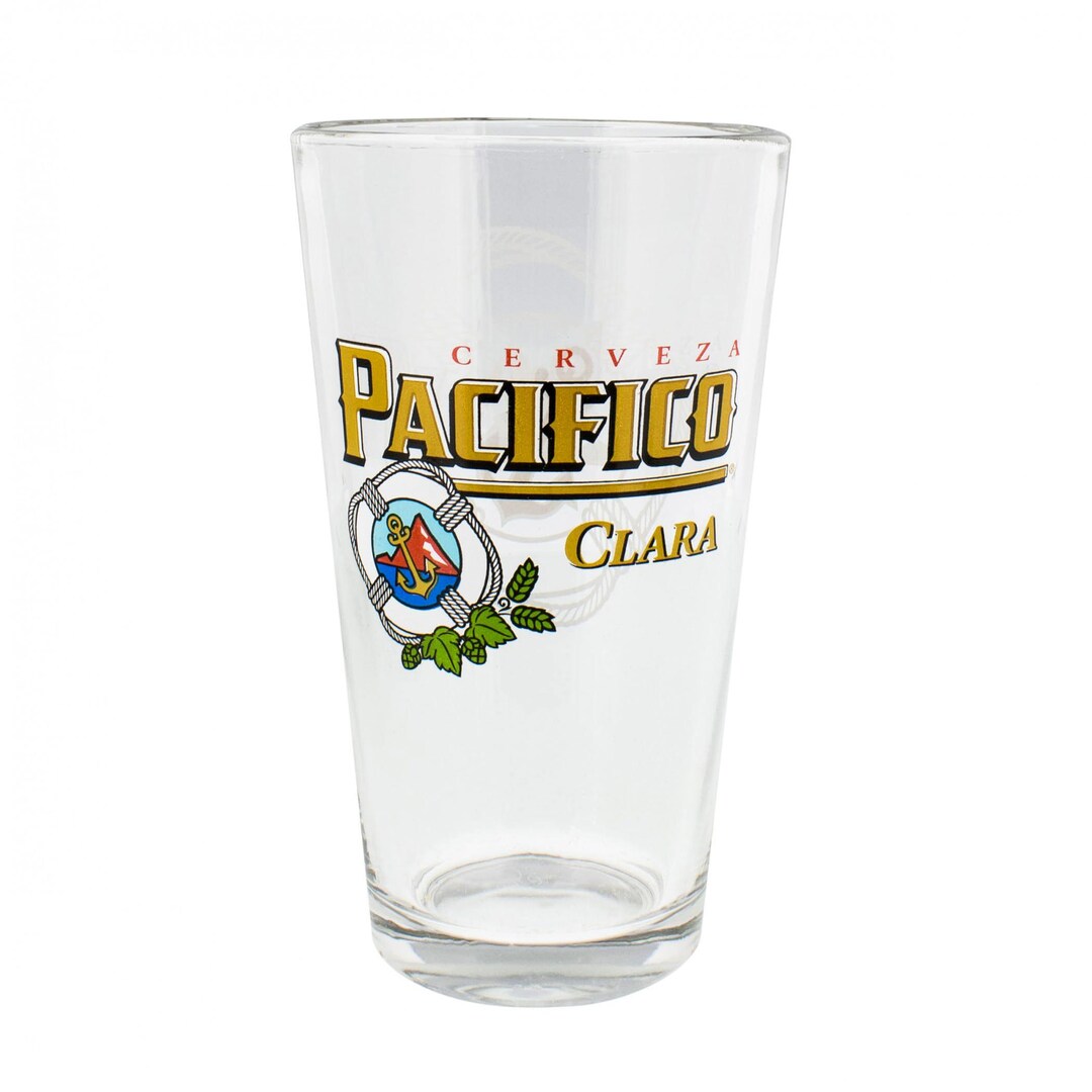 Pacifico Signature Anchor Logo Nucleated Pint Glass - Set of 2 - Etsy