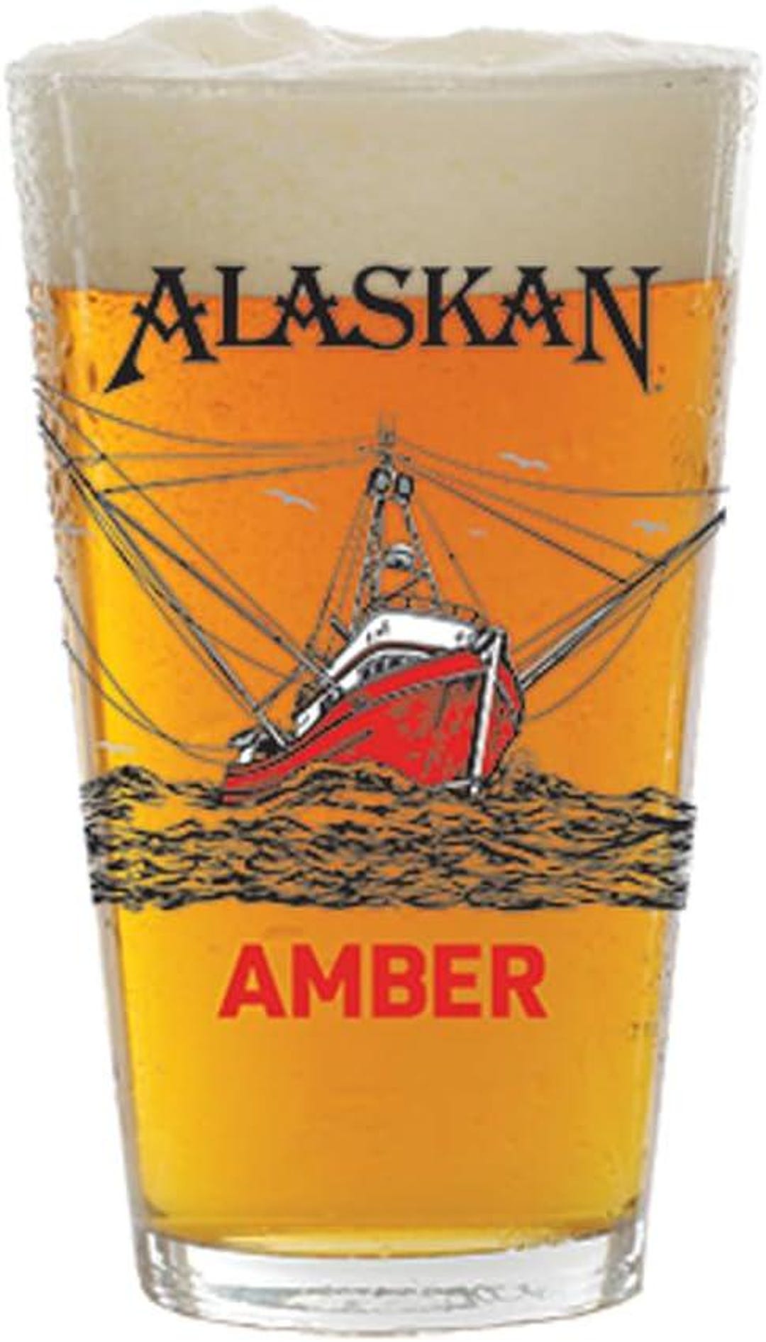 Alaskan Brewery Alaskan Amber Pint Glass - Etsy