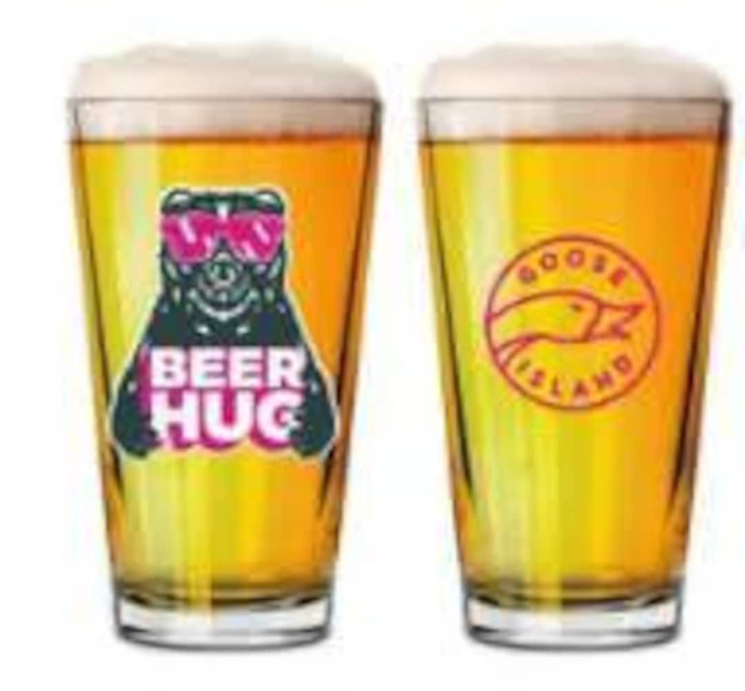 Goose Island Signature Beer Hug Pint Glasses - Set of 2 - Etsy