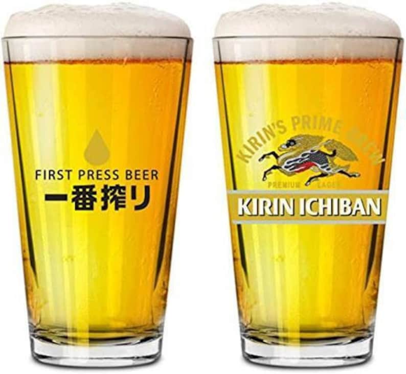 Kirin Ichiban Beer Glasses 16 Oz. Prime Brew Pint Glasses - New Set of 2 - Etsy