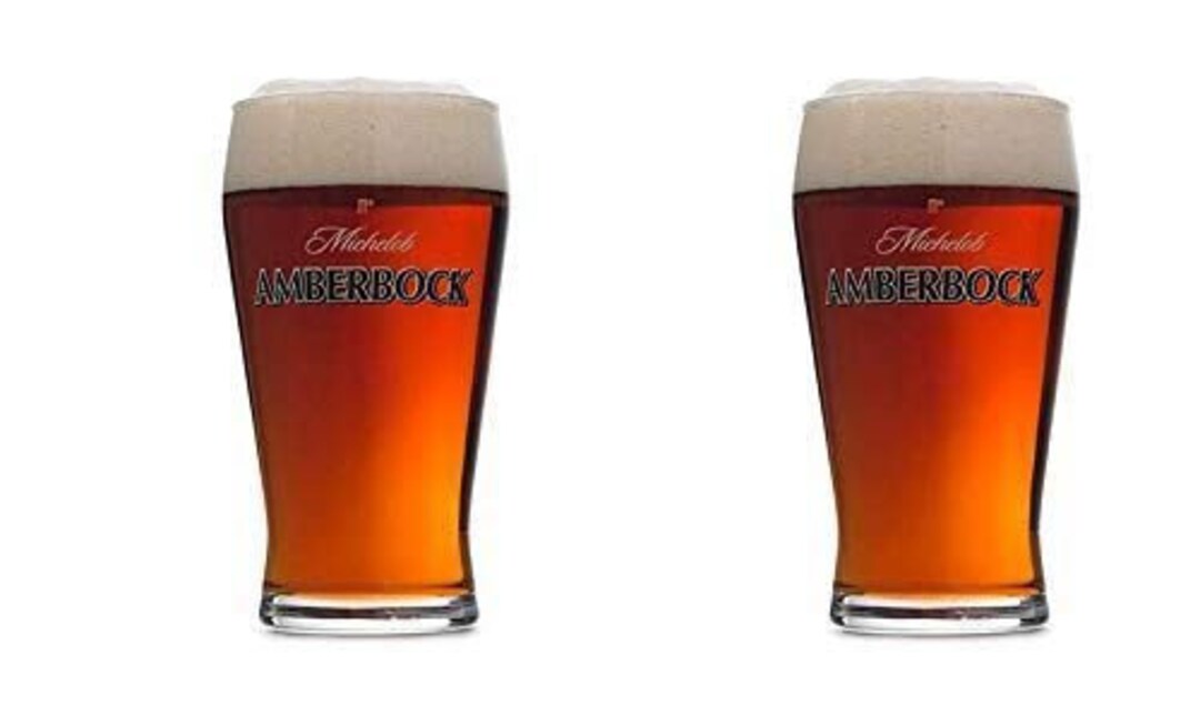 Michelob Amber Bock Pint Glasses - Set of 2 - Etsy