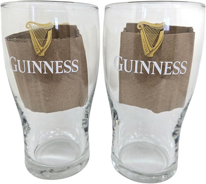 Guinness Signature Pub Glasses - 16 Ounce - - United States Pub Edition ...