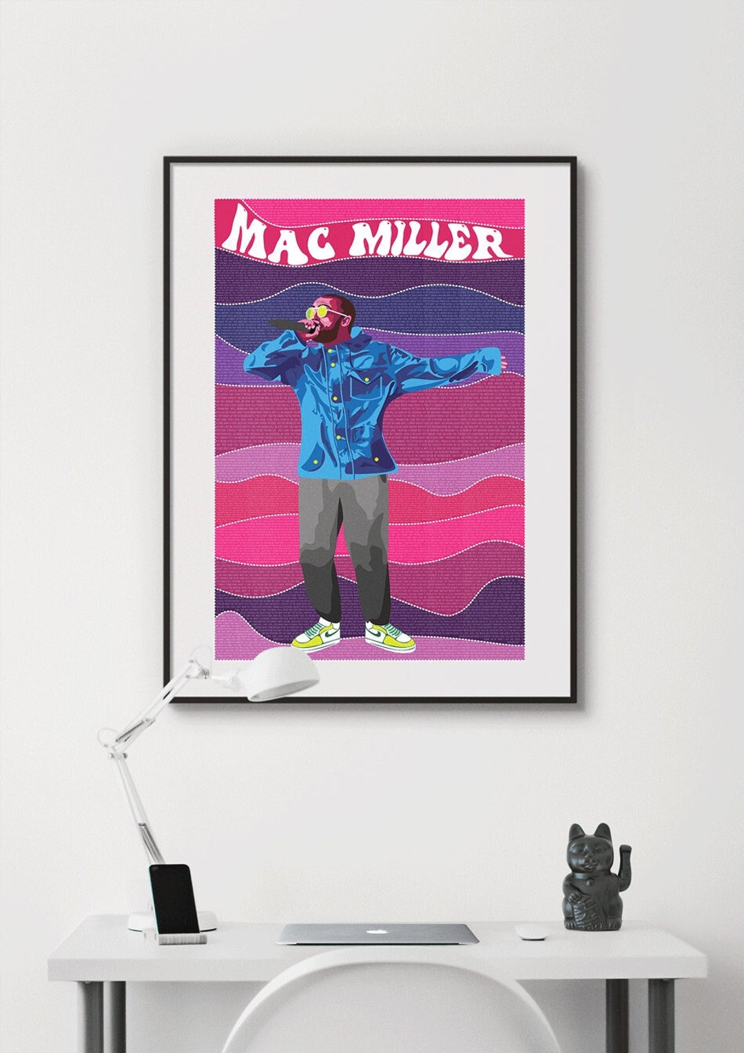 Mac Miller Poster, Printable Wall Art, Digital Illustration Download ...