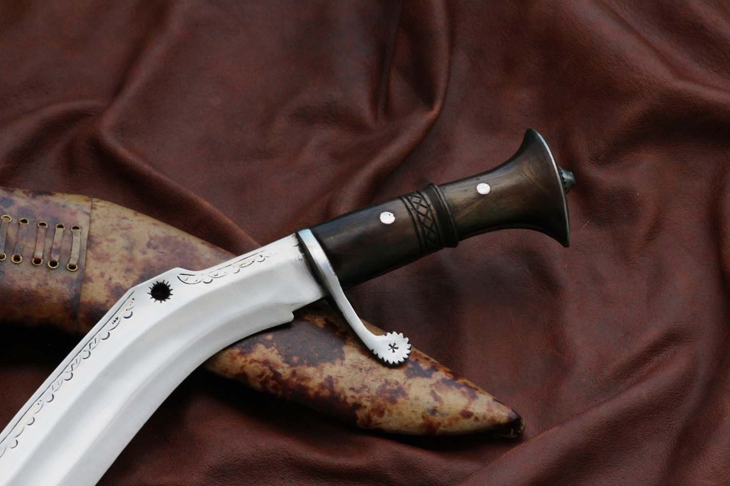12 Inches Long Blade Angkhola Guard-beast Kukri-khukuri-handmade Gurkha ...