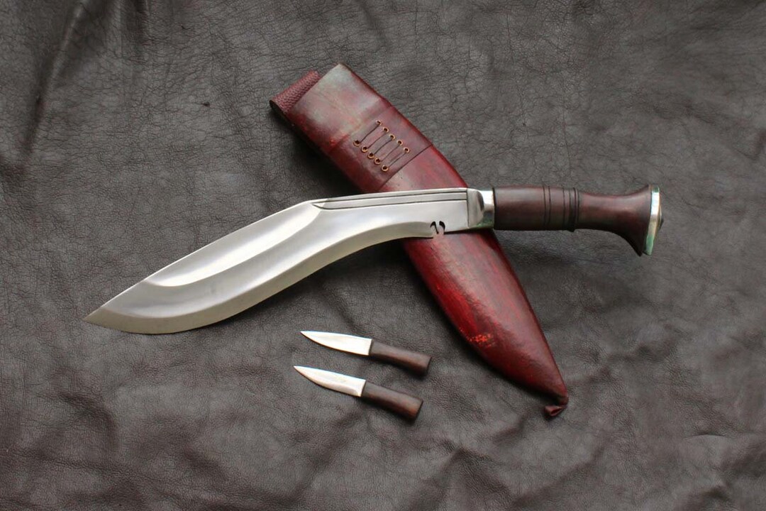 13 Inch Long Blade Angkhola Handmade Gurkha Kukri Fixed Blade Sword ...
