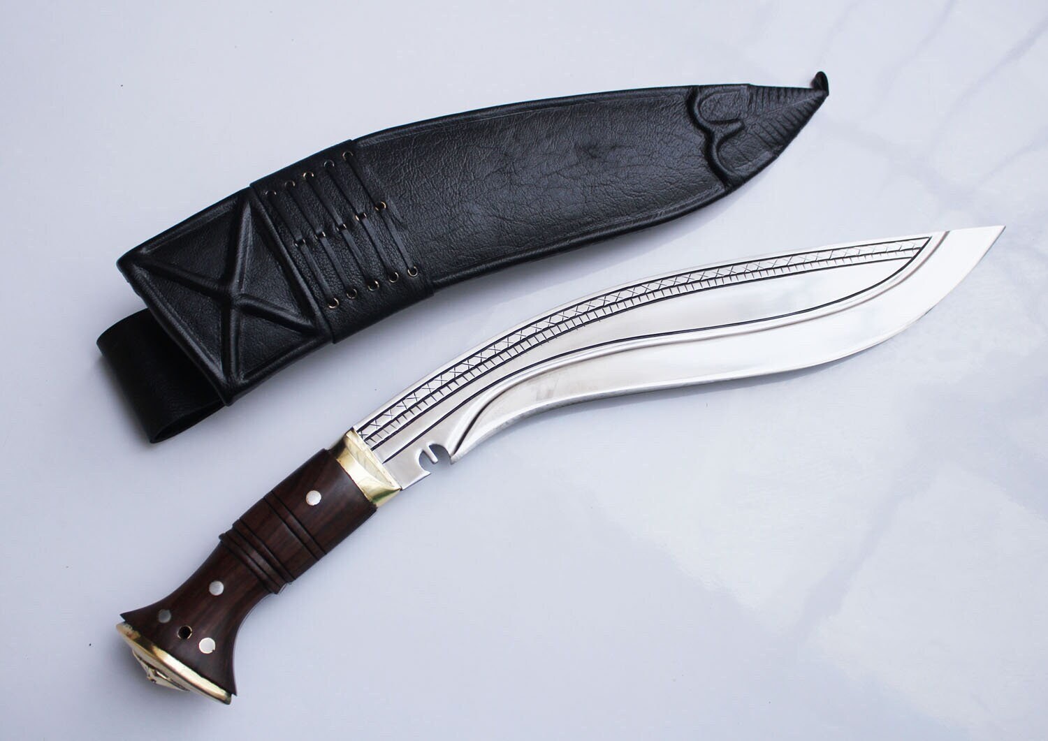 15-inch Long Blade Classic Khukuri Historical Kukri Knife Handmade ...