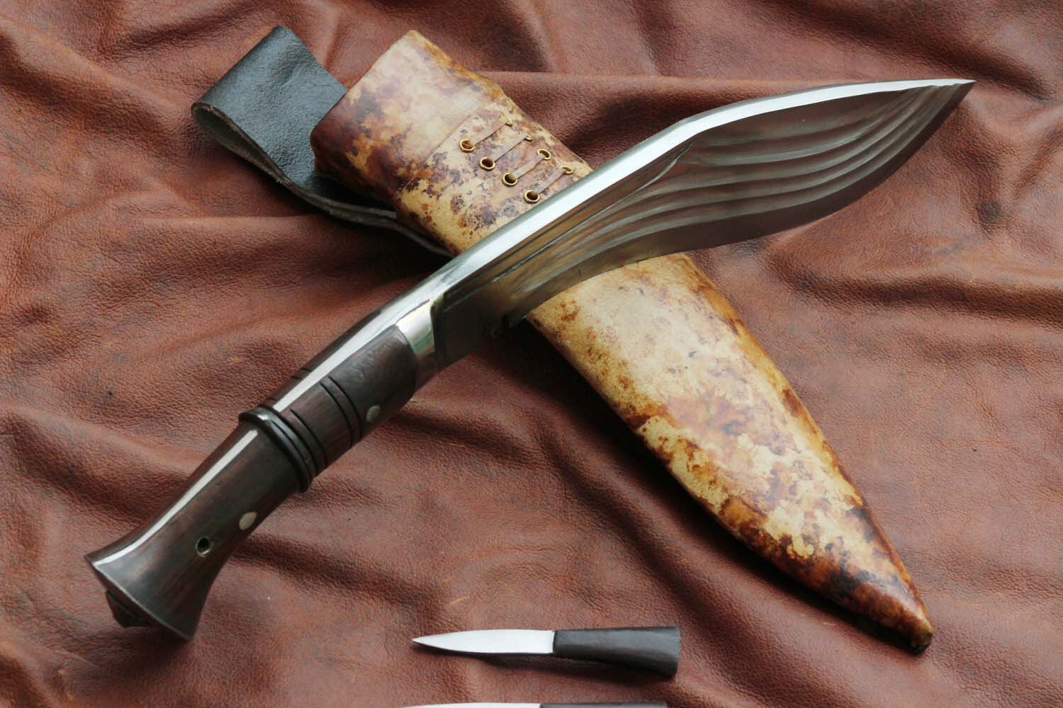 11-inches Long Blade Five Fuller Khukuri-kukri Full Tang Handle Best ...