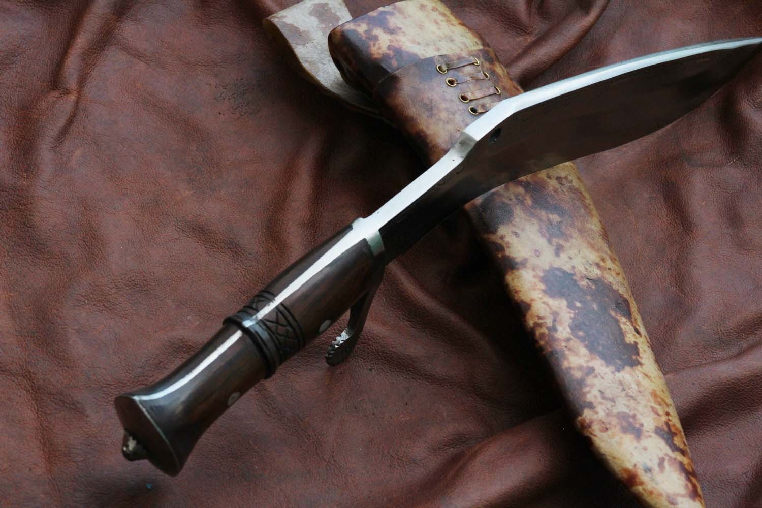 12 Inches Long Blade Angkhola Guard-beast Kukri-khukuri-handmade Gurkha ...