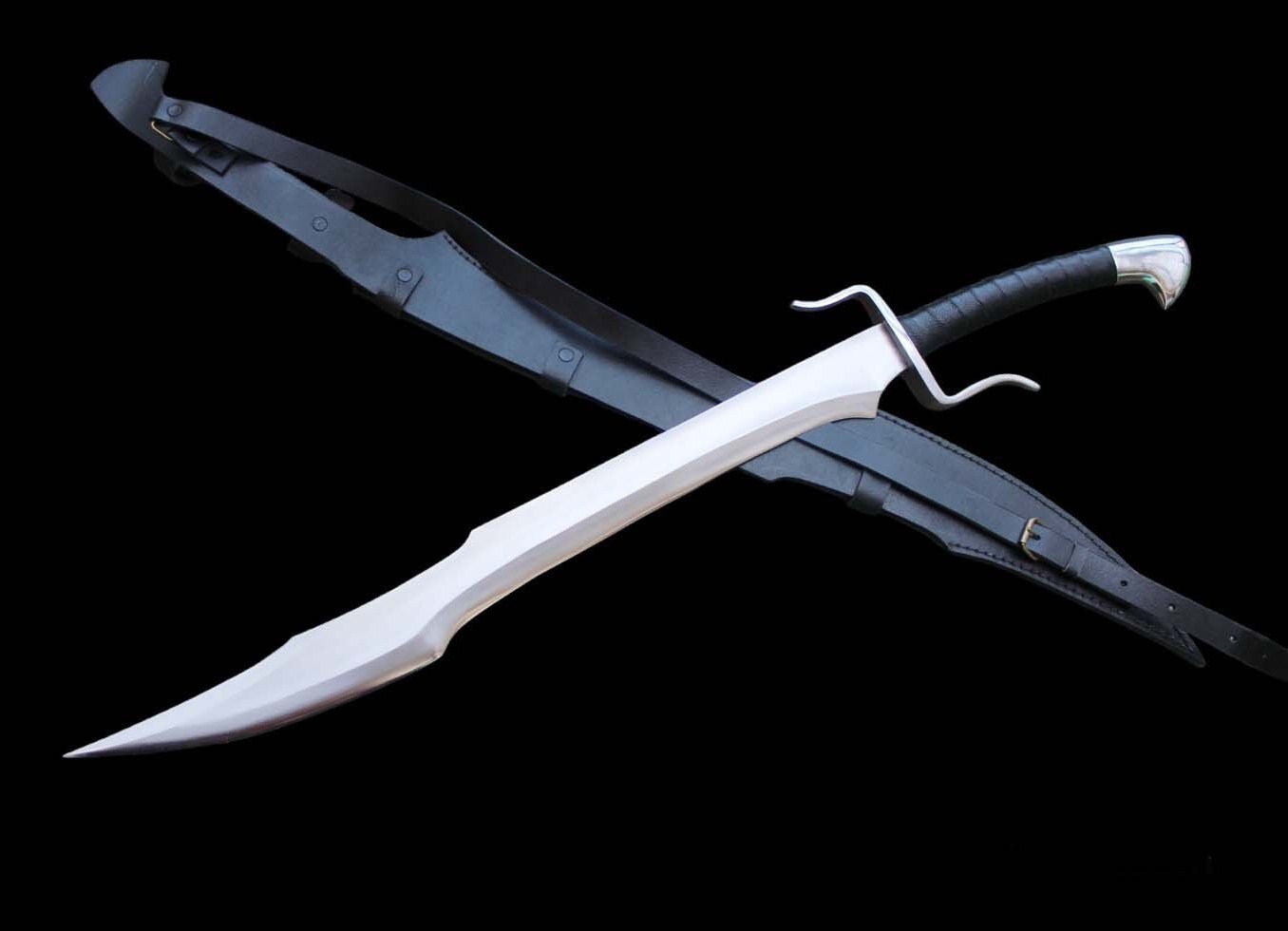 Custom Scimitar Sword Epada Espartana Machete Sword Kukri-full Tang ...