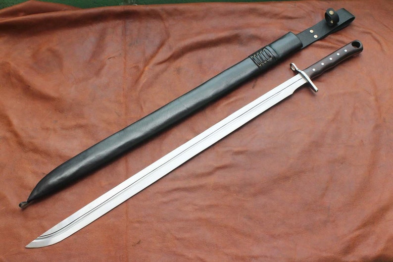 Viking Sword 30 Inches Long Blade Sharp Blade Full Tang Handle Water ...