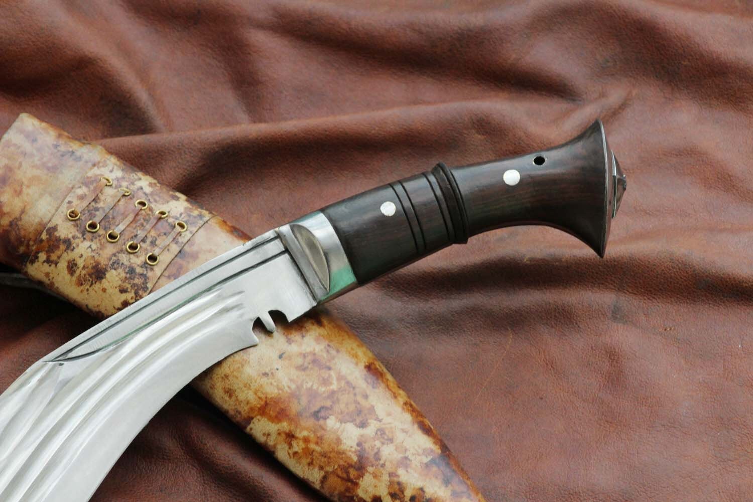 11-inches Long Blade Five Fuller Khukuri-kukri Full Tang Handle Best ...
