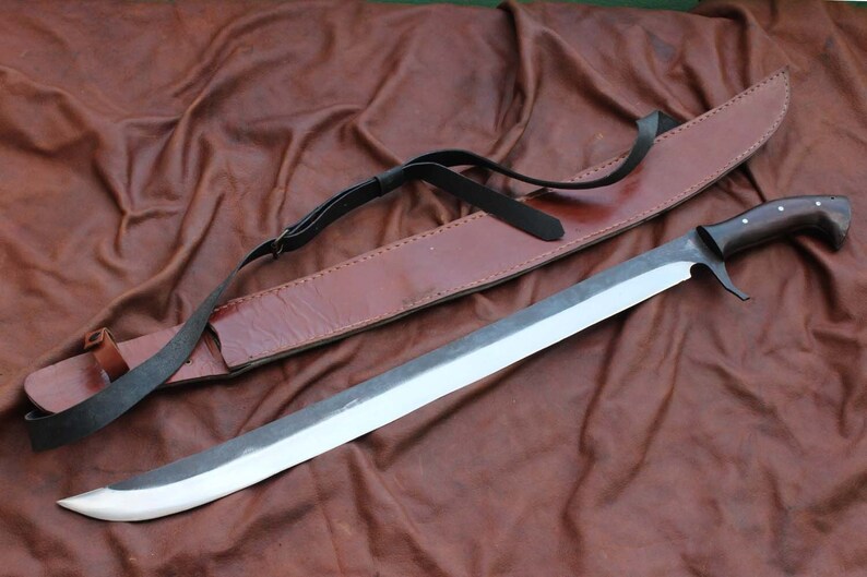 Machete Sword 27 Inches Long Blade Cleaver Machete Viking Sword Khukuri ...