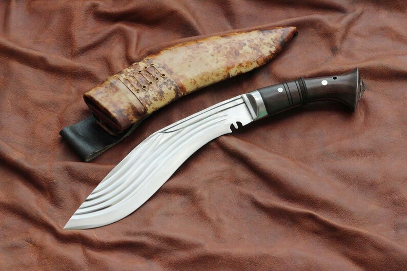 11-inches Long Blade Five Fuller Khukuri-kukri Full Tang Handle Best ...
