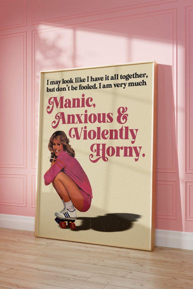 Funny Quote Art, Retro Print, Vintage Humor Retro Funny Poster, Trendy ...