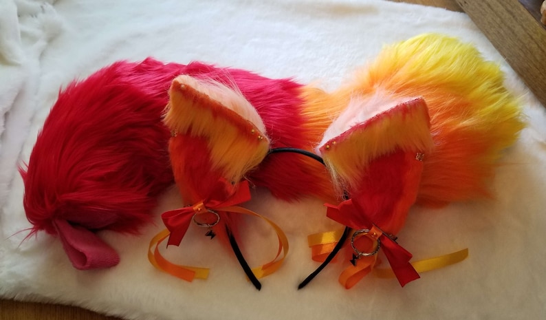 Fire Cat Ears and Tail - Etsy