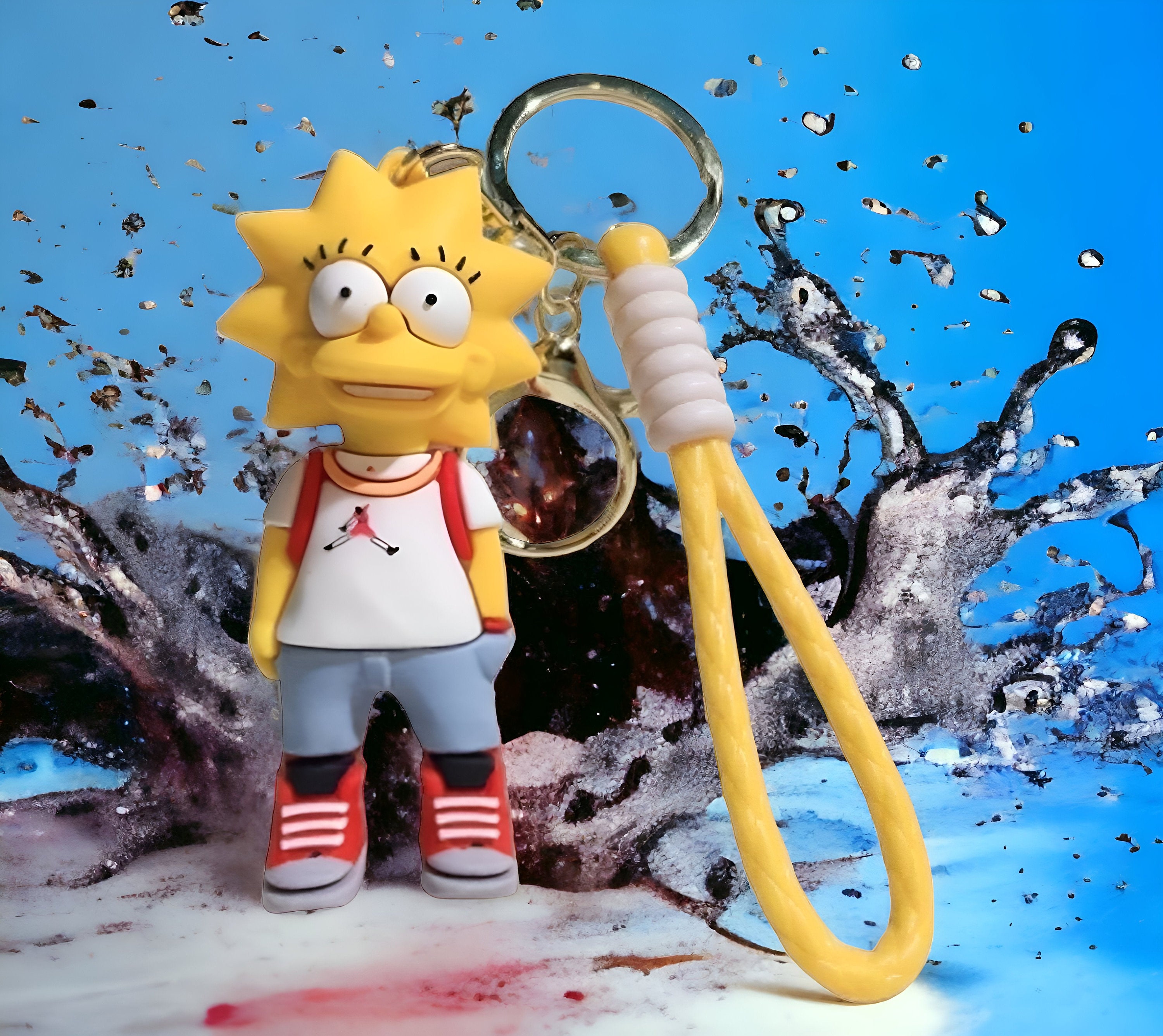 The Simpsons Anime Keychain - Etsy