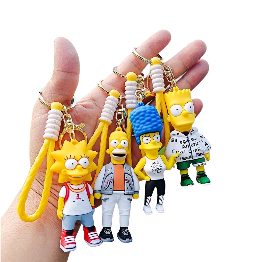 The Simpsons Anime Keychain - Etsy