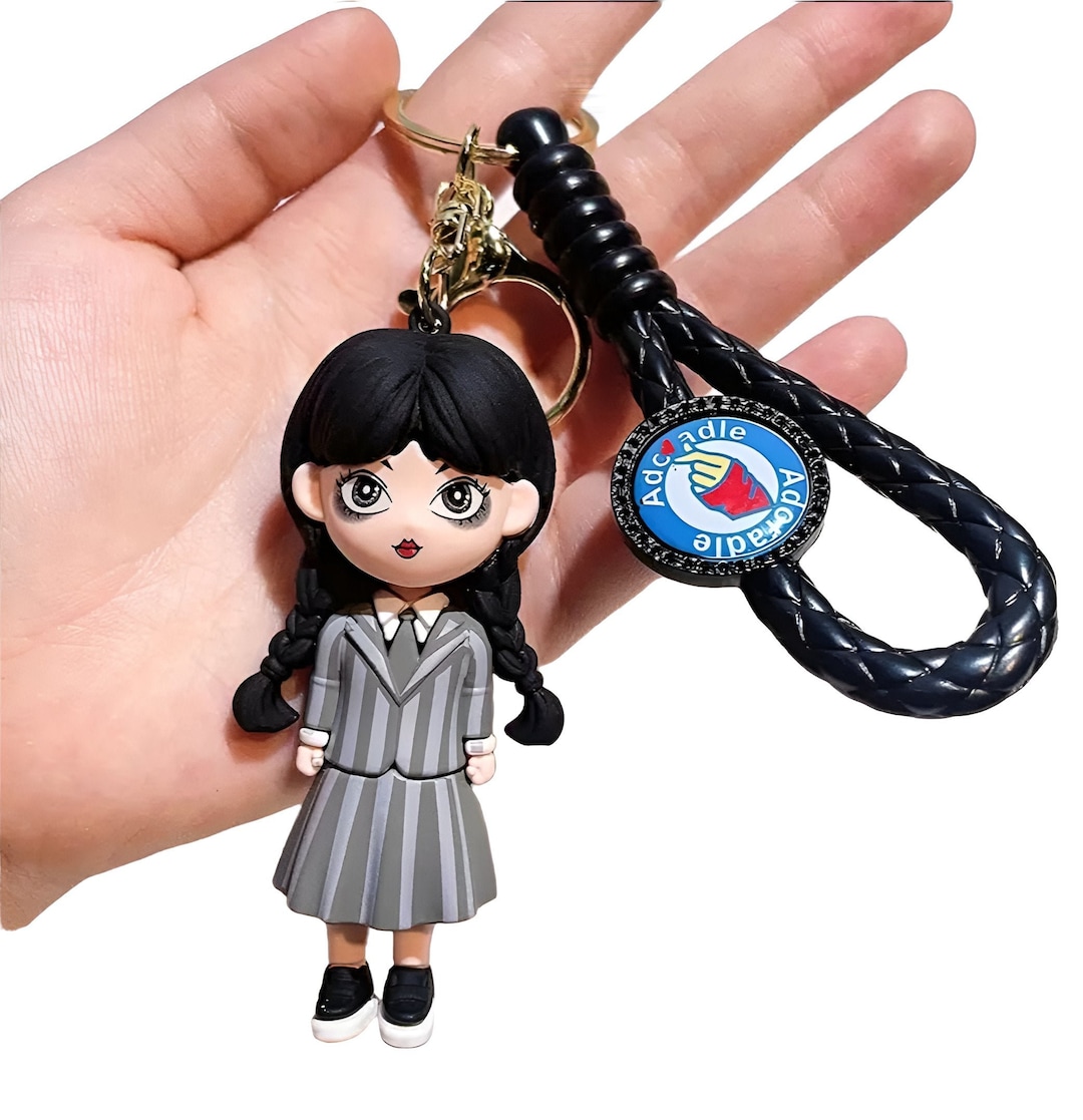 Wednesday Addams Anime Keychain - Etsy