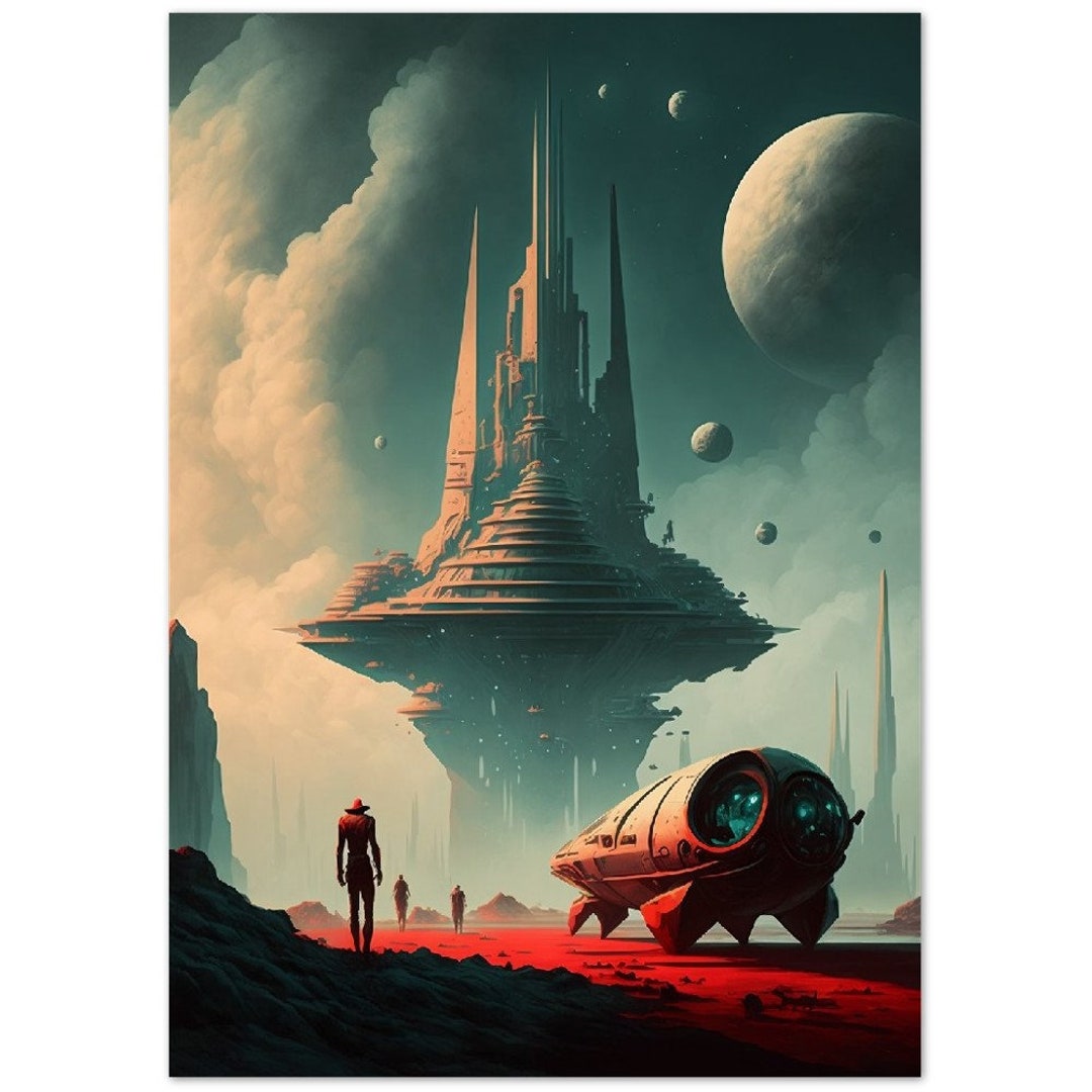 Retro Scifi Surrealist Artwork Insectopod - Semi-glossy Paper Poster - Etsy