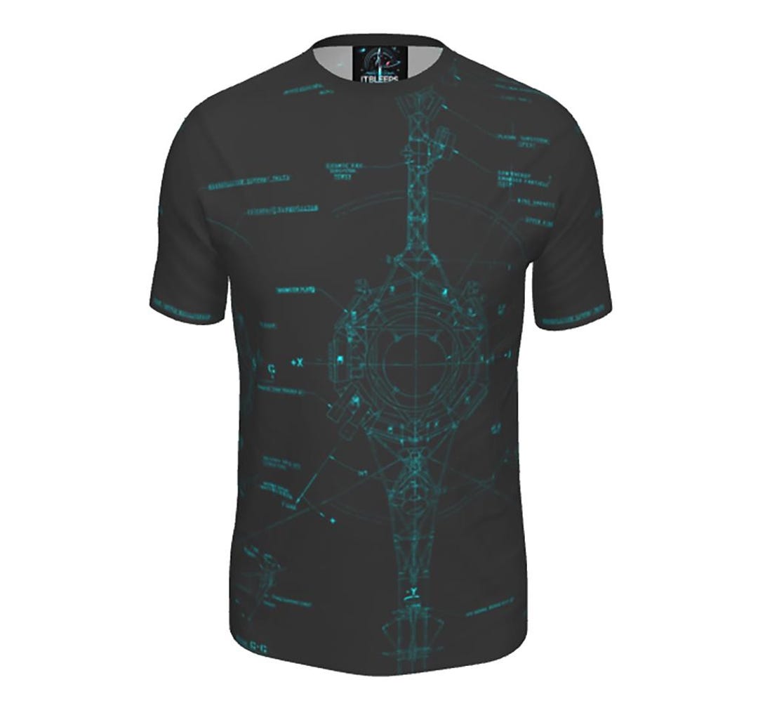 Voyager Space Probe Schematic T Shirt - Full Print - Space Nerd T-shirt ...