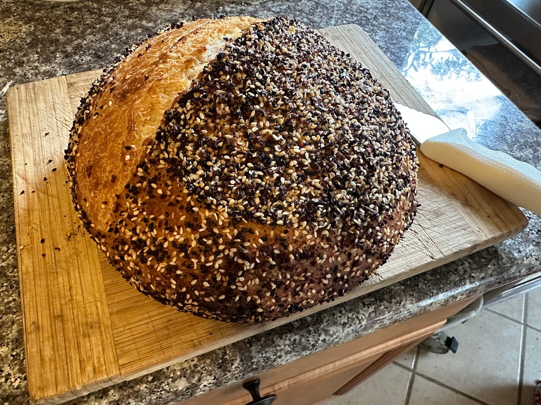 Sourdough Bread Loaf-2000g "everything Bagel" Par-baked - Etsy
