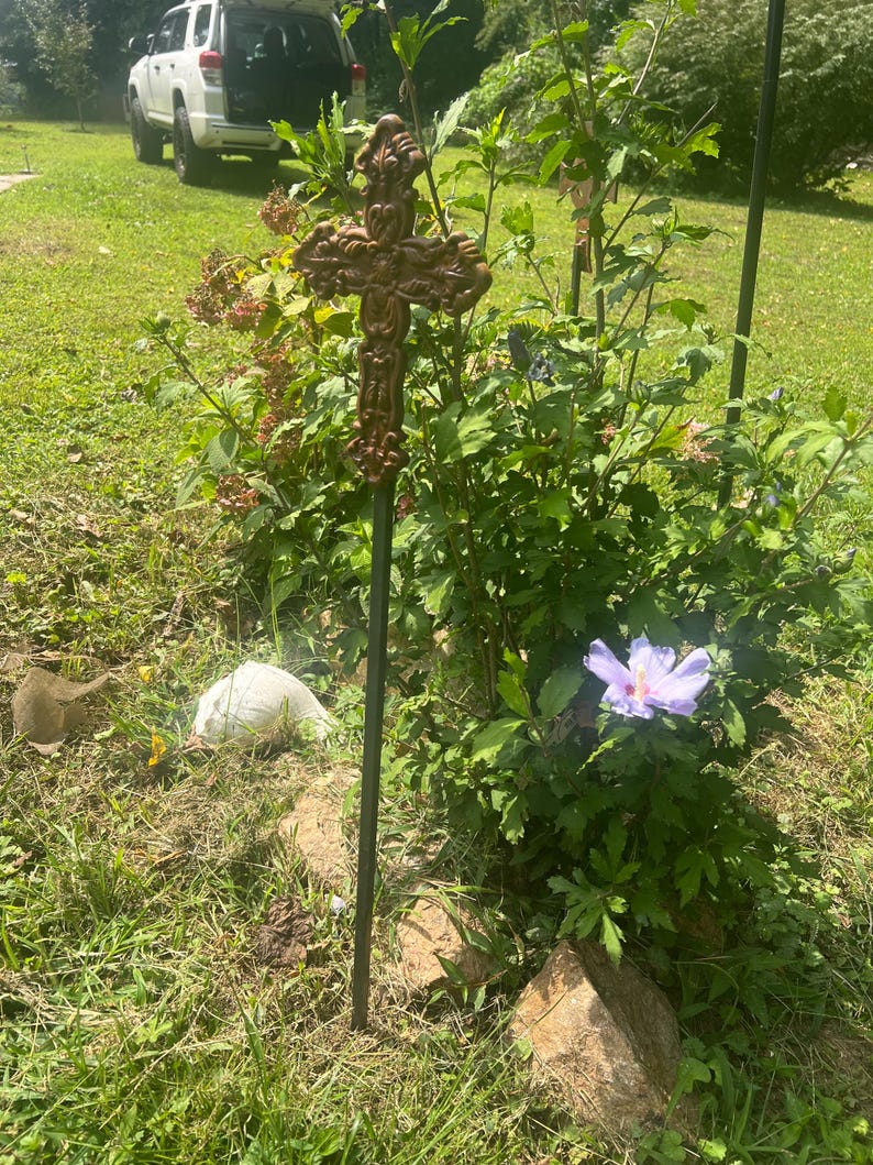 Cross Yard Ornament Religious Home Garden - Etsy