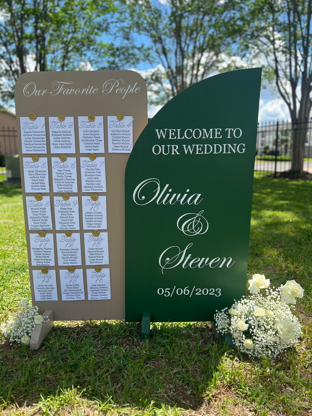 Wedding Welcome Sign and Seating Chart - Etsy