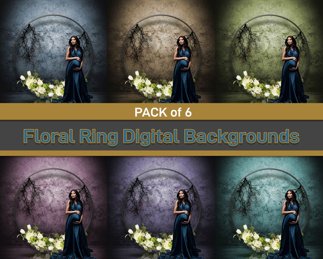 6 Digital Backdrops | Floral Digital Grounds | Photo Backdrop ...