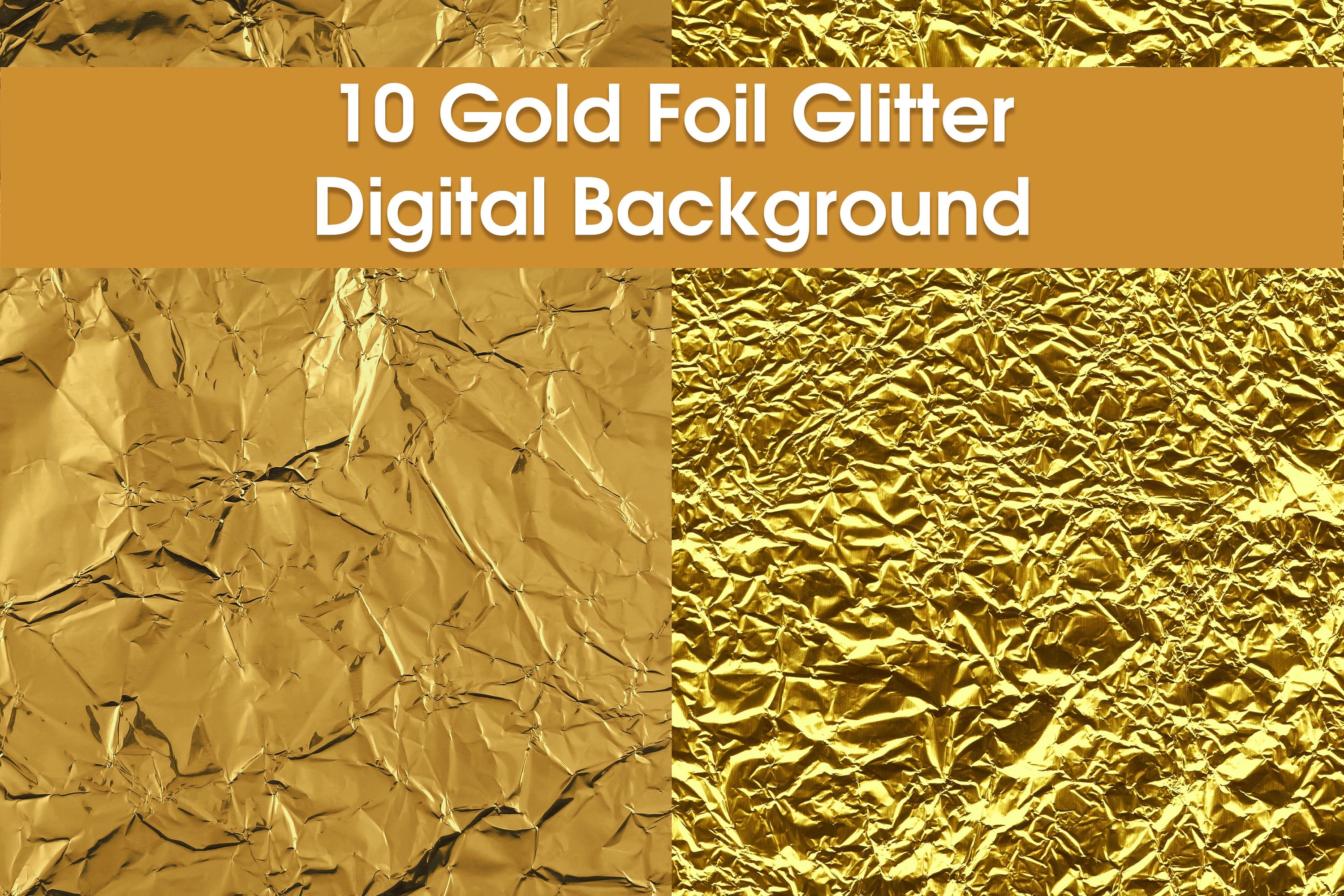 10 Gold Foil Glitter Digital Background, Gold Digital Texture Paper ...