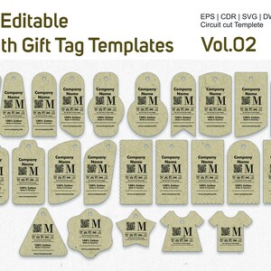 Bundle of Tag SVG, Tags SVG Bundle, Tags Template, DXF, Label, Cloth ...