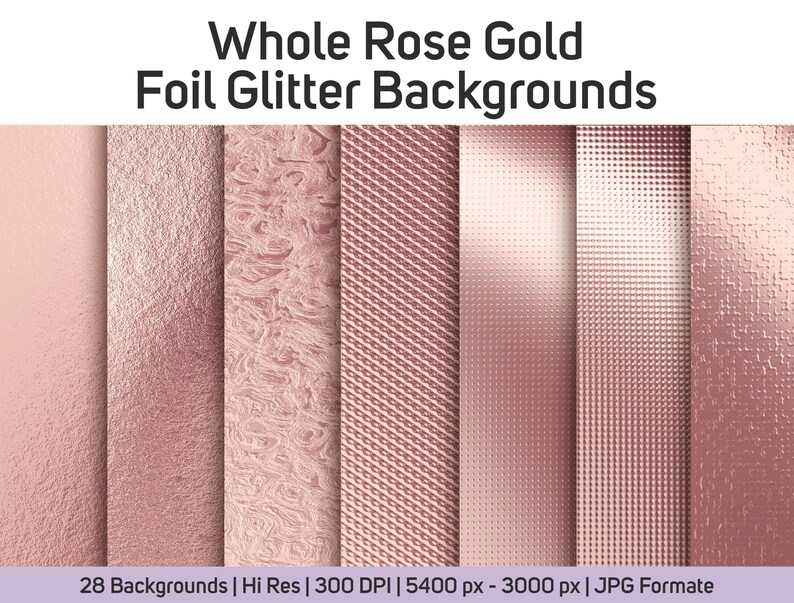 28 Rose Gold Digital Paper Rose Gold Glitter Textures Rose Gold Foil ...