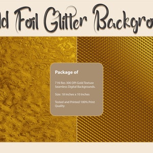 Gold Foil Glitter Digital Paper, Gold Digital Texture Paper Yellow Gold ...