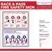 Race & Pass Sign | Safety Signage Vector Bundle | Site Safety | Fire Signage | First Aid | Road ...