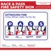 Race & Pass Sign | Safety Signage Vector Bundle | Site Safety | Fire ...
