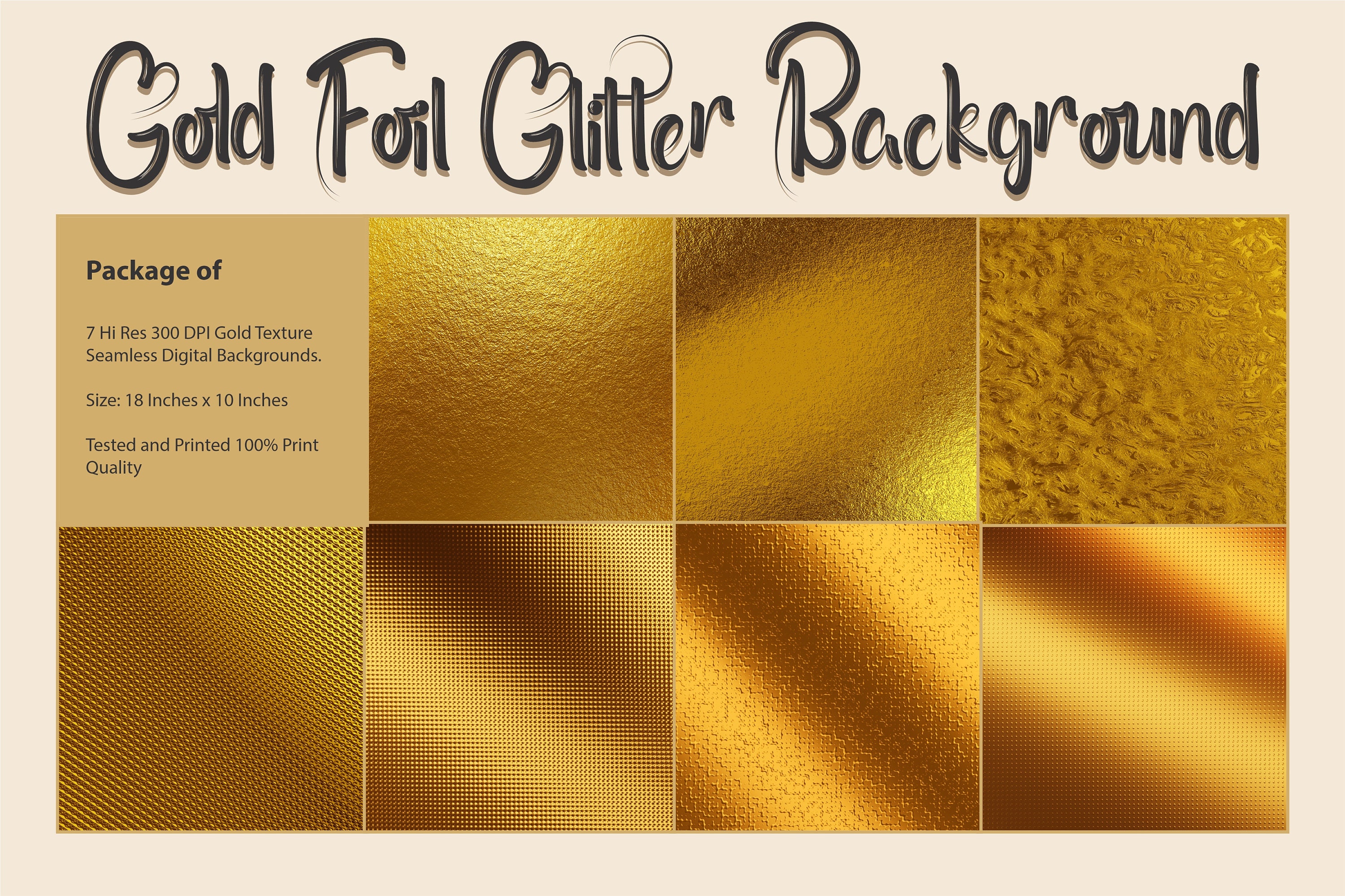 Gold Foil Glitter Digital Paper, Gold Digital Texture Paper Yellow Gold ...