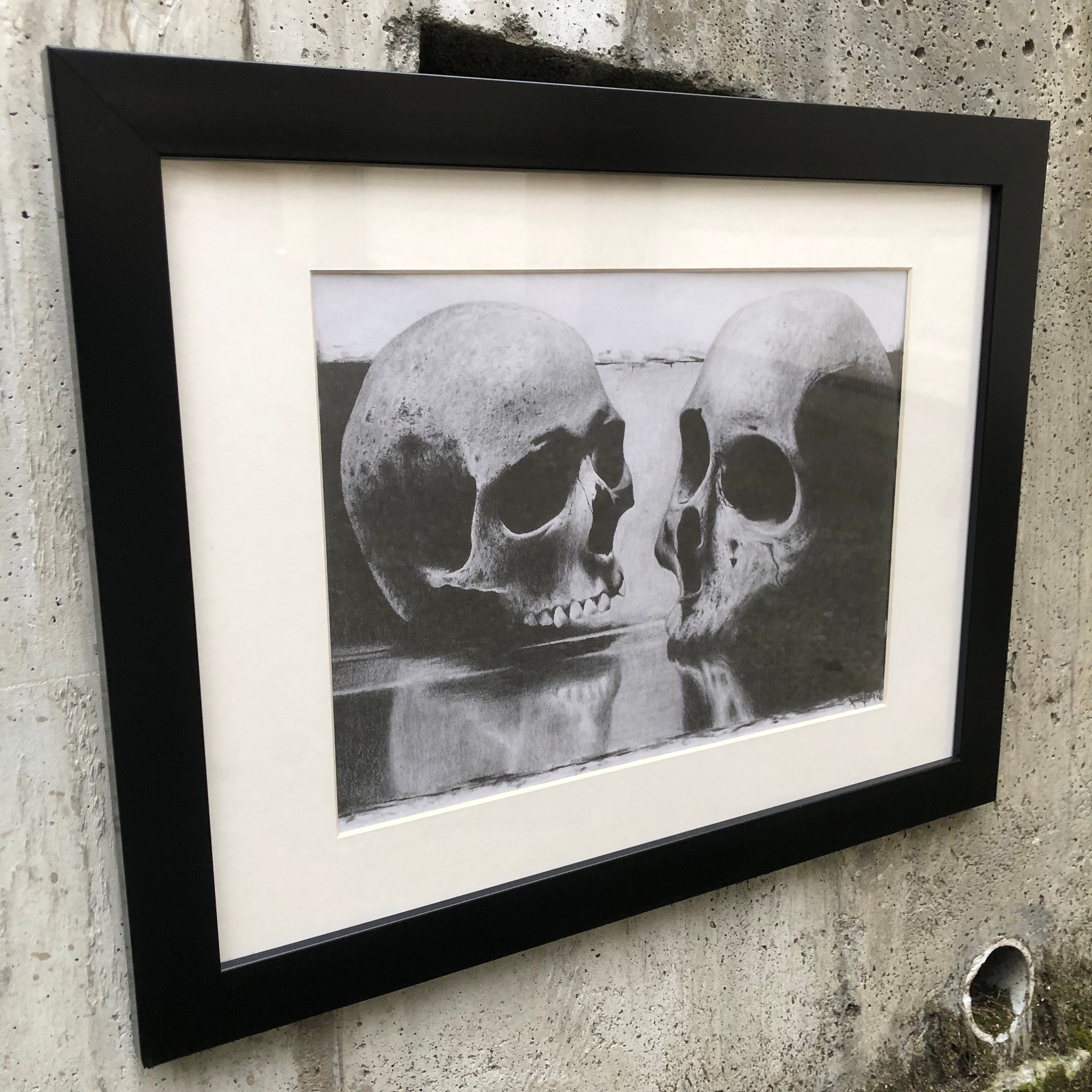 Skull Drawing - Original - Graphite Drawing - Graphite on Paper ...