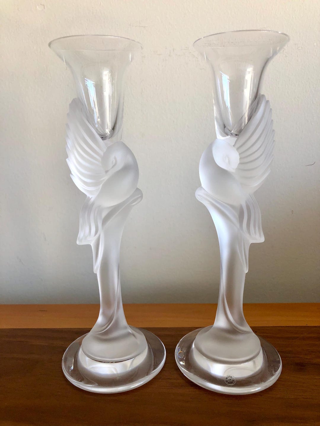 Igor Carl Faberge Pair (2) of Snow Dove Candlesticks Candle Holders in ...