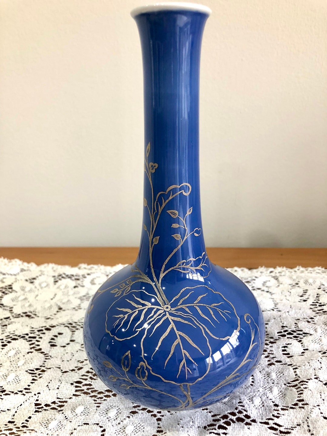 Vintage Metzler Ortloff Art Pottery Vase Made in Germany Blue W ...