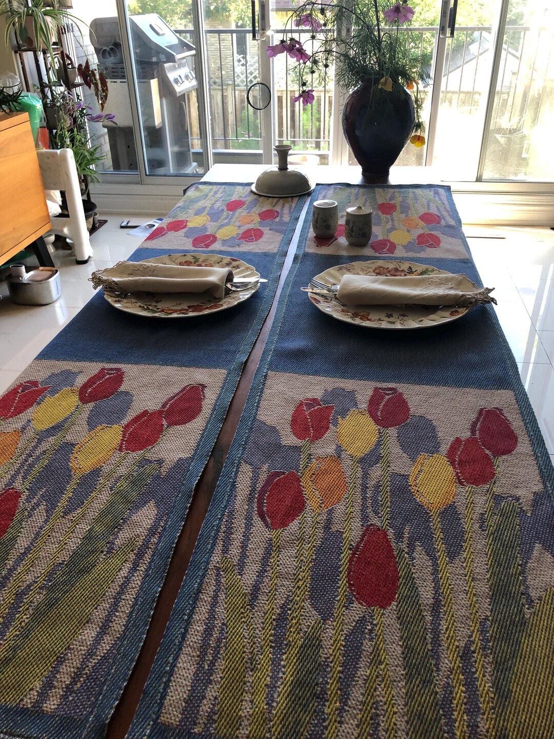 Ekelund Master Weavers 100% Cotton Table Runners X 2 and Matching Towel ...