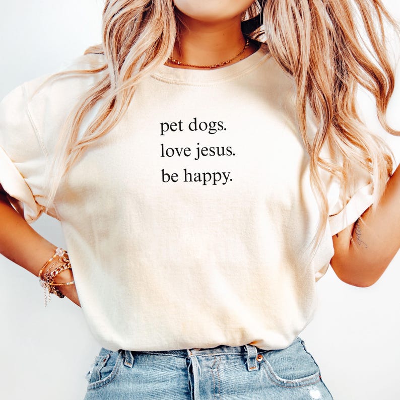 Comfort Colors® Dogs and Jesus Shirt, Dog Lover Tee, Funny Dog Mom Gift ...