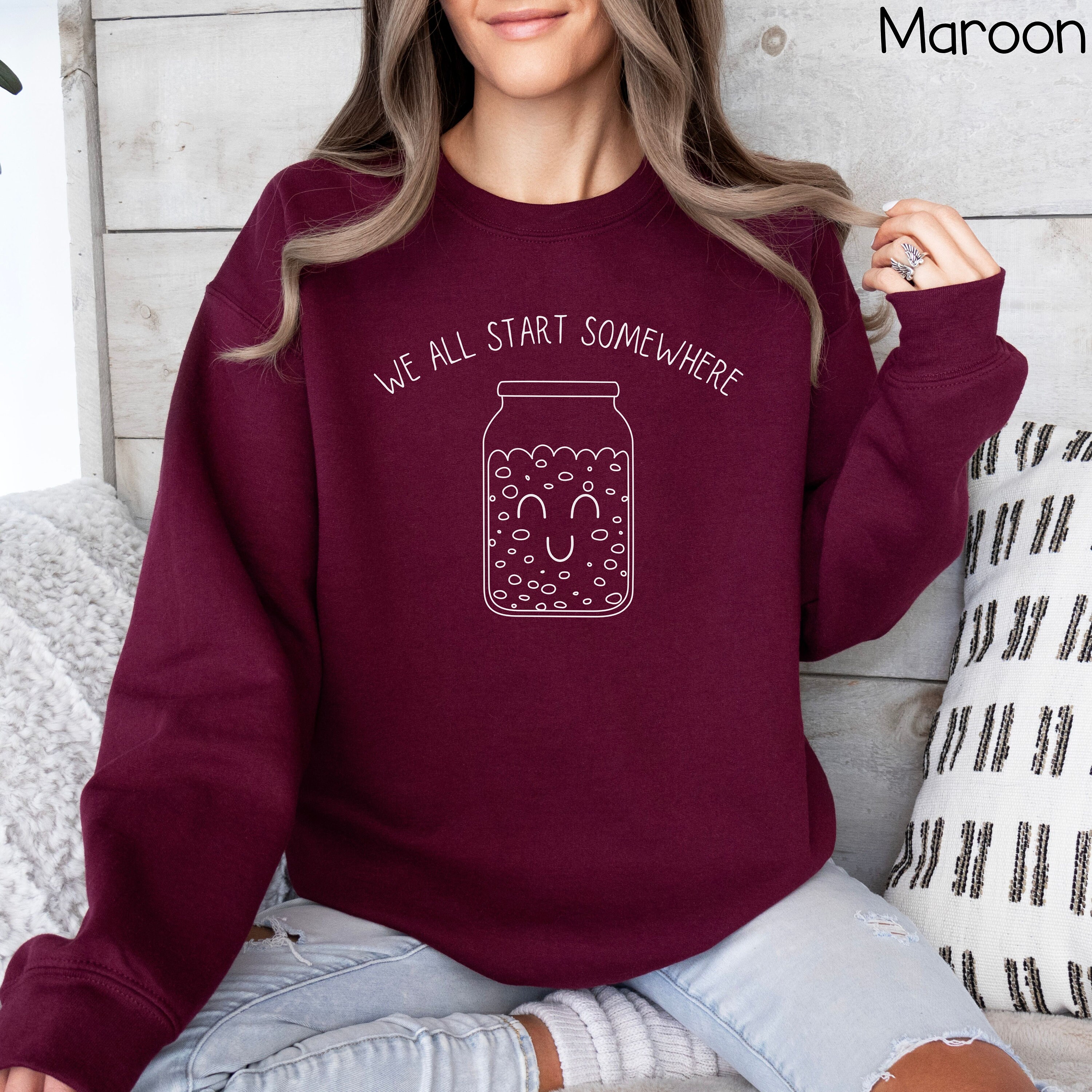 Sourdough Bread Starter Sweatshirt, Funny Sourdough Starter Crewneck ...