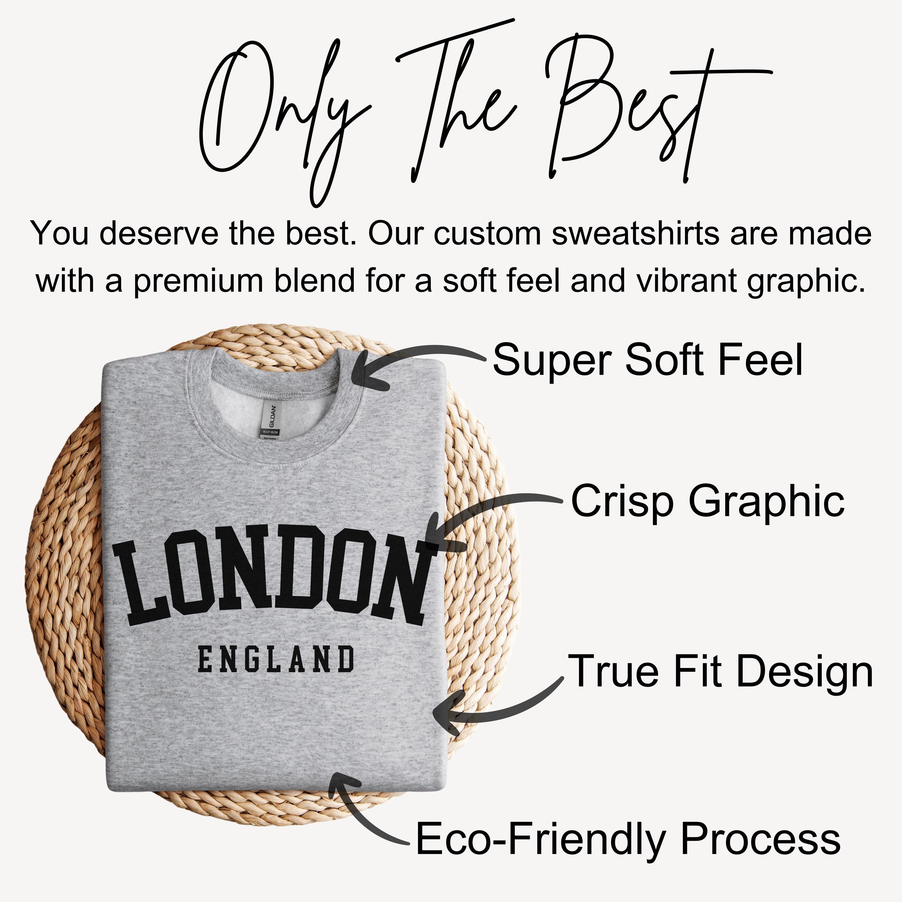 London England Sweatshirt, Varsity Font Sweatshirt, English Fashion ...