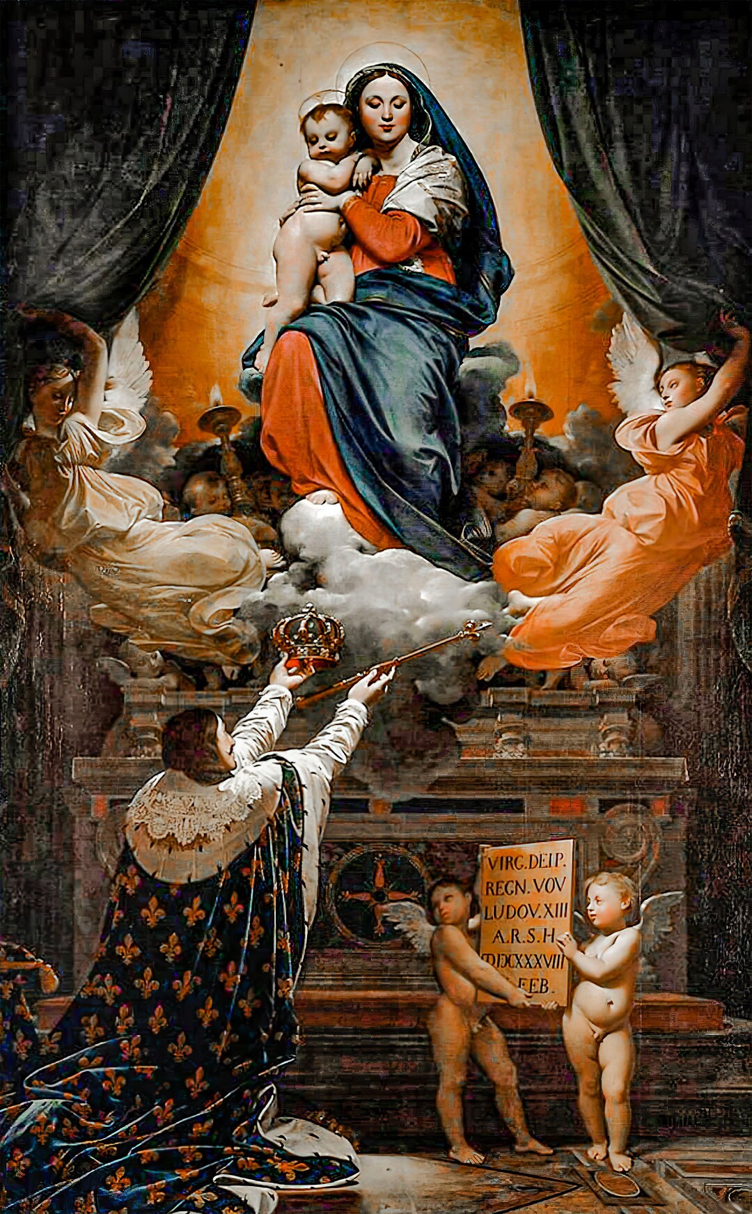 Jean-auguste-dominique Ingres, Le Voeu De Louis, Improved Artwork 4k Mobile Wallpaper Phone ...